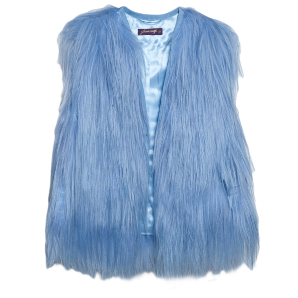 Dutch Blue Shag Vest – glamourpussnyc