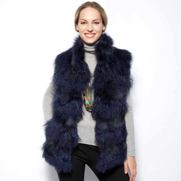 Rocker Vest Navy – glamourpussnyc